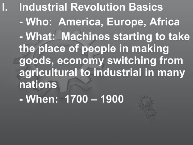 2009-2010 Unit 7, Industrial Revolution | PPT