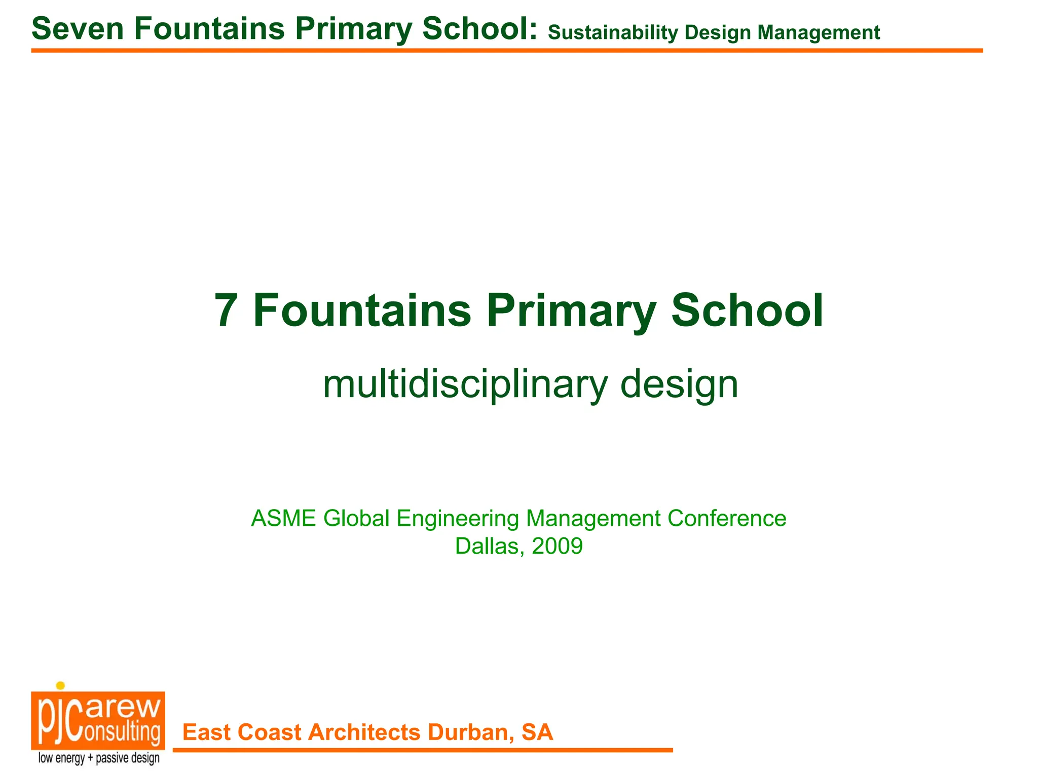 7 Fountains Primary School - south Africa case study | PPT