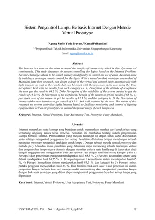 Sistem Pengontrol Lampu Berbasis Internet Dengan Metode Virtual Prototype | PDF