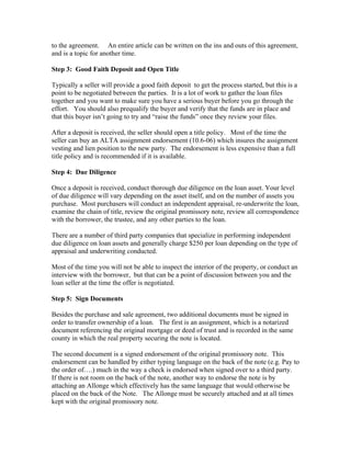 How to Buy And Sell Loans | PDF