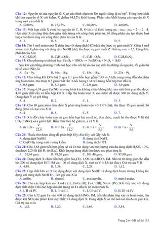 Đề thi đại học 2009 môn Hóa Học khối A | PDF