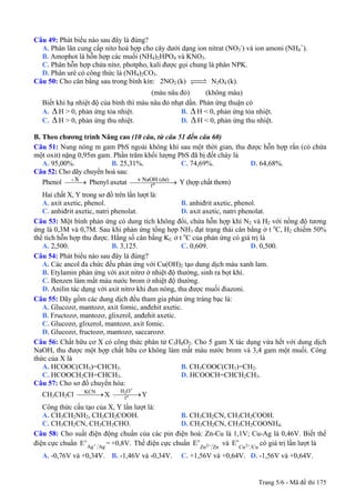 Đề thi đại học 2009 môn Hóa Học khối A | PDF
