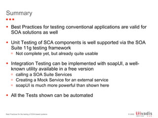 Best Practices for testing of SOA-based systems - with examples of SOA ...