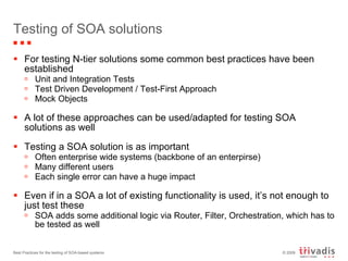 Best Practices for testing of SOA-based systems - with examples of SOA ...