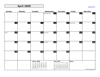 2009 Monthly Calendar Bw Landscape | PPT