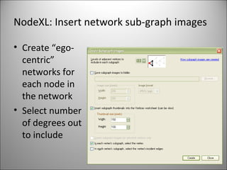 2009 Node XL Overview: Social Network Analysis in Excel 2007 | PPT ...