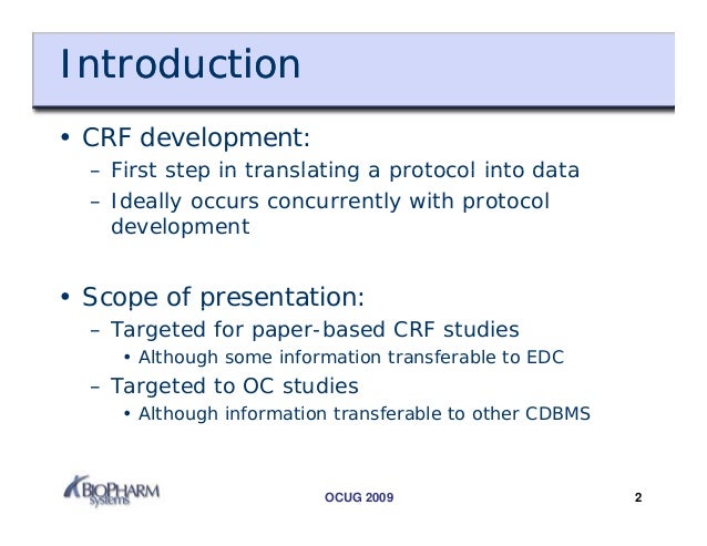 Case Report Form (CRF) Design Tips