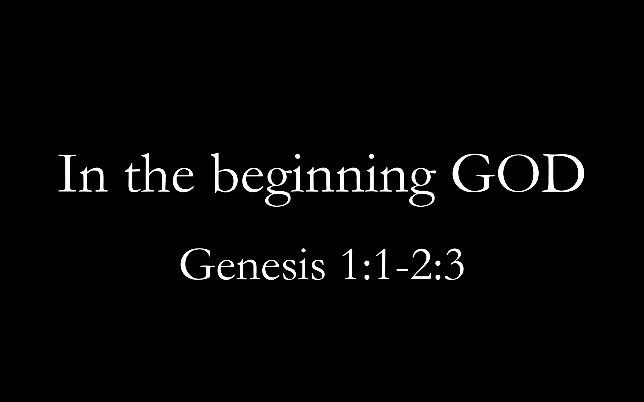 In The Beginning God | PPT
