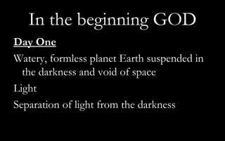 In The Beginning God | PPT