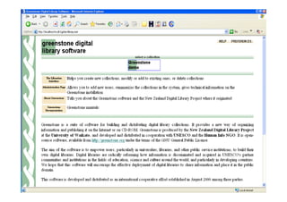 Greenstone from paper to digital collection | PPT