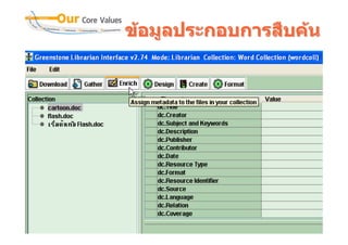 Greenstone from paper to digital collection | PPT