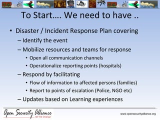Community Disaster Incident Response | PPT