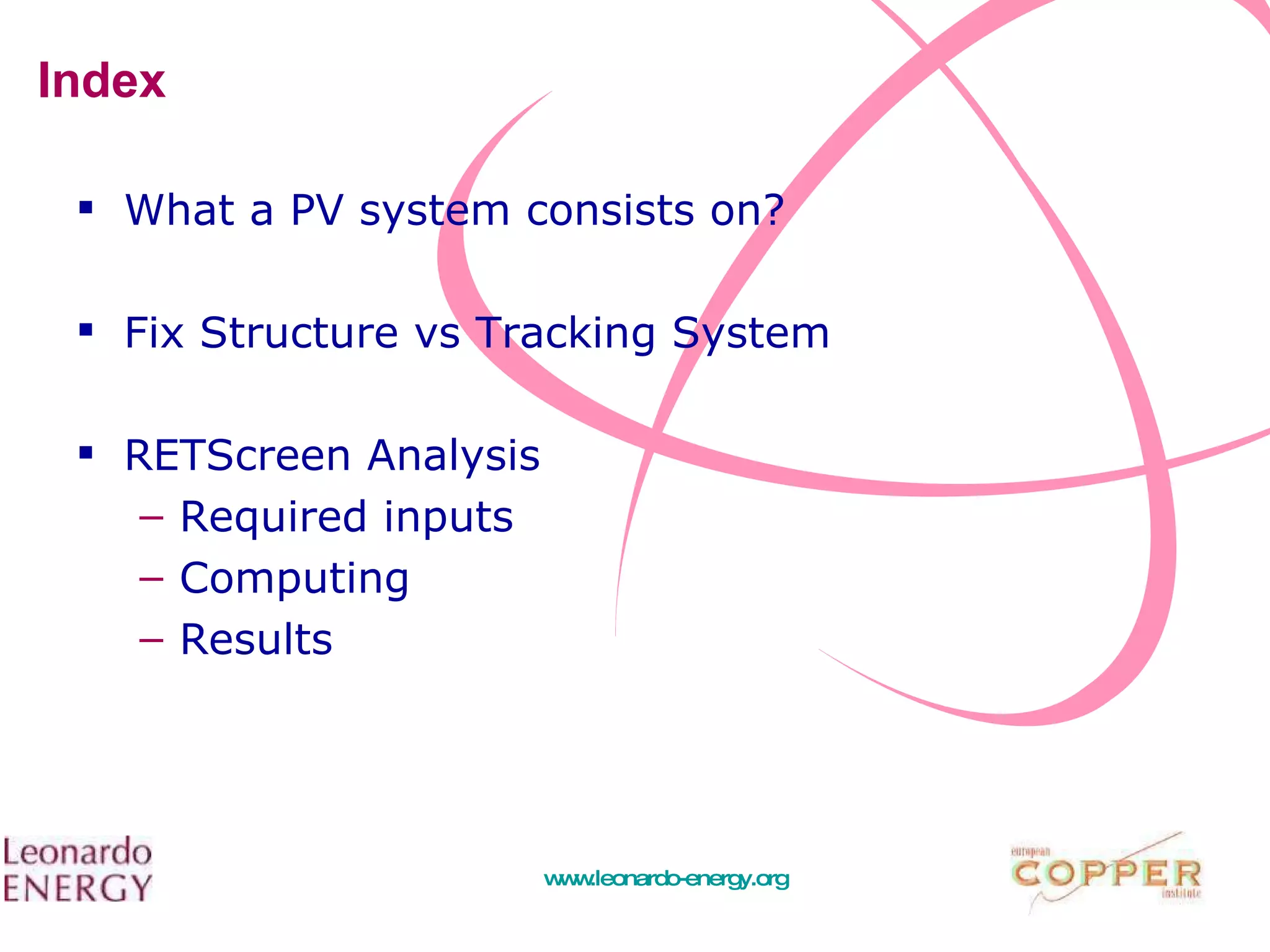 Photovoltaic Project Analysis Using RETScreen software | PPT
