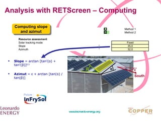 Photovoltaic Project Analysis Using RETScreen software | PPT