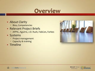 Clarity CMS - About Clarity Content Management Solutions | PPT
