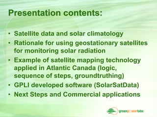 Solar resource monitoring and forecasting using satellite data | PPT