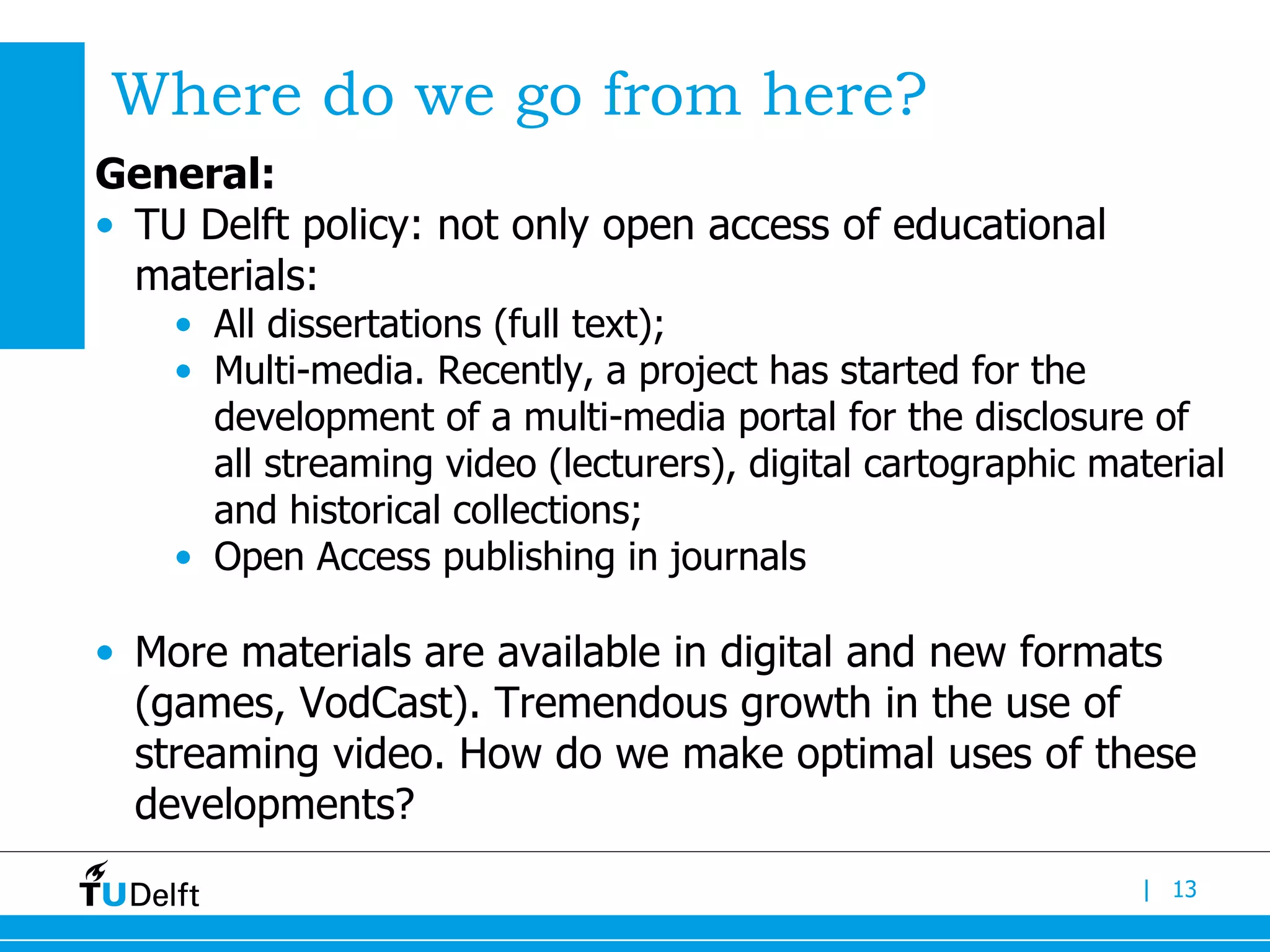 TU Delft OpenCourseWare presentation | PPT