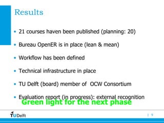 TU Delft OpenCourseWare presentation | PPT