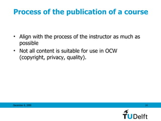 TU Delft OpenCourseWare presentation | PPT