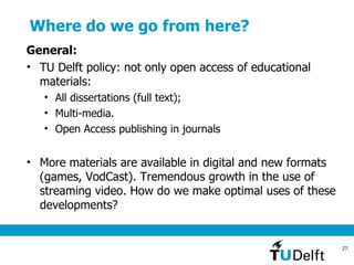 TU Delft OpenCourseWare presentation | PPT