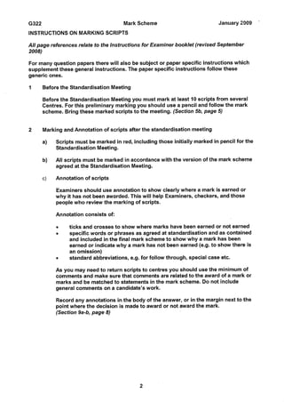 G322 Mark Scheme | PDF