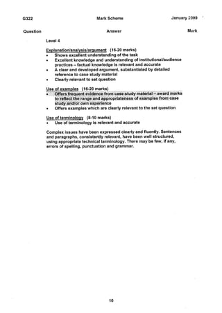 G322 Mark Scheme | PDF