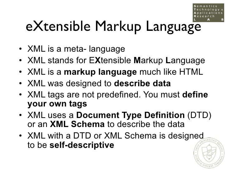 Open Standards for the Semantic Web: XML / RDF(S) / OWL / SOAP