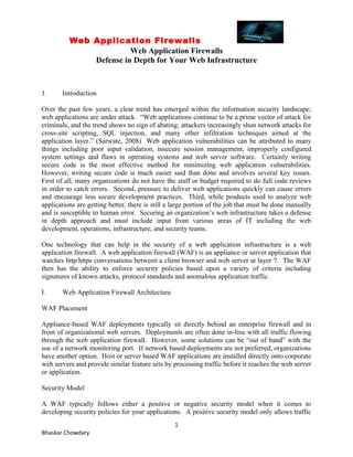 Web Access Firewall | PDF