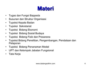 Peran dan Fungsi Badan Perencanaan Pembangunan Daerah | PPT