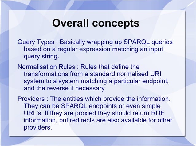 Bio2RDF Distributed Querying model | PPT