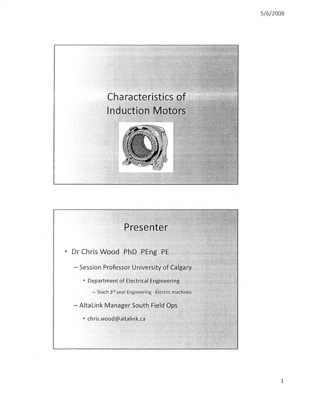 Characteristics of Induction motors | PDF