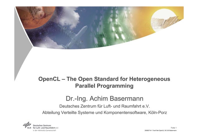 OpenCL - The Open Standard for Heterogeneous Parallel Programming | PDF OpenCL - The Open Standard for Heterogeneous Parallel Programming | PDF