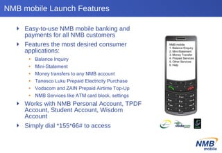 NMB mobile Launch | PPT