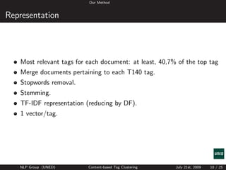 Content-based Clustering for Tag Cloud Visualization | PPT
