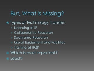 Technology Transfer in an Emerging Economy | PPT