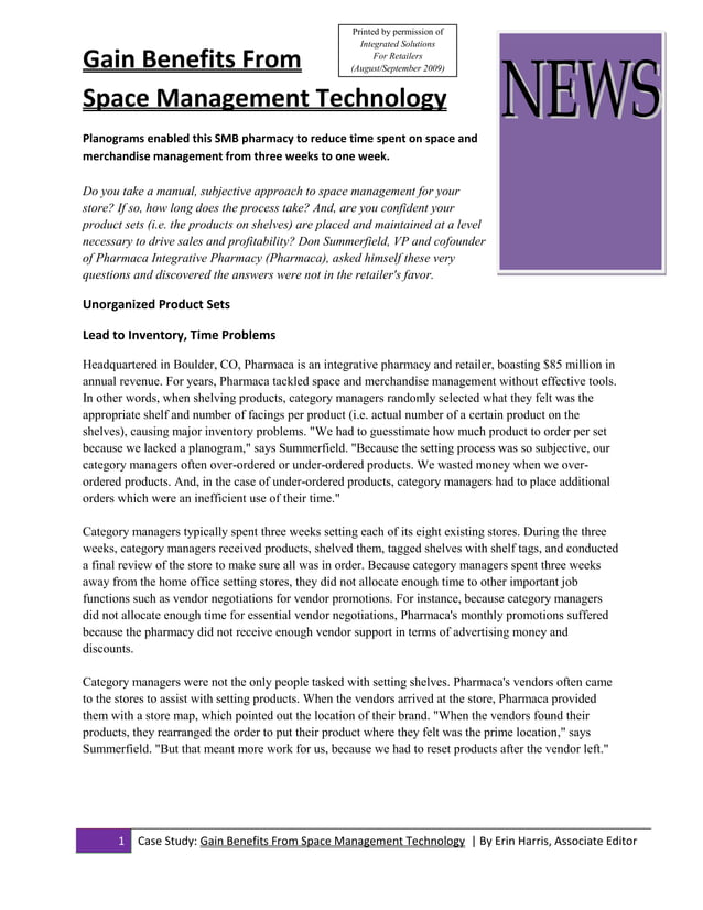 Planogramming Solutions, Case Study 2 | DOCX | Business | Business and Finance