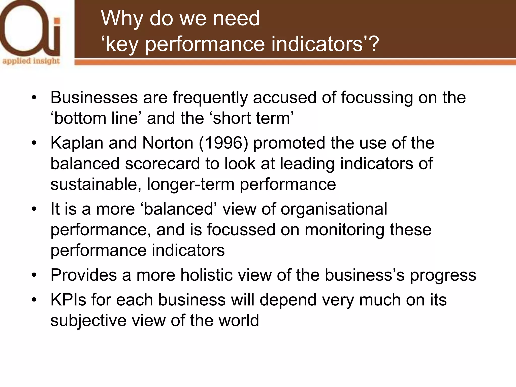 Overview of Key Performance Indicators | PPTX