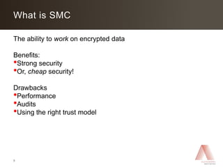 Secure Multiparty Computation - a technology with promises for privacy | PPT