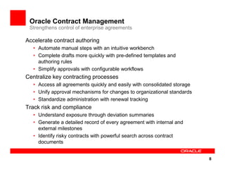 2009 Oracle Open World SIG Contracts Update | PDF