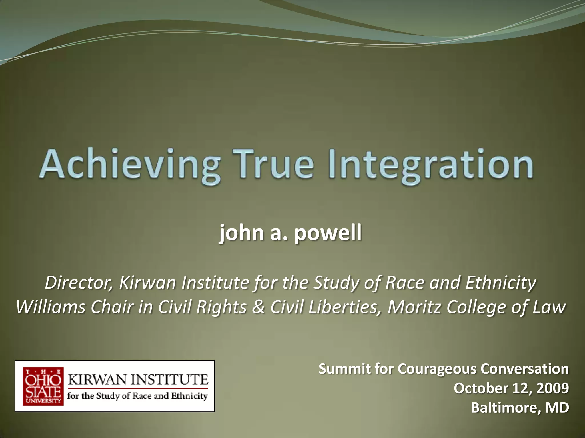 Achieving True Integration | PPT