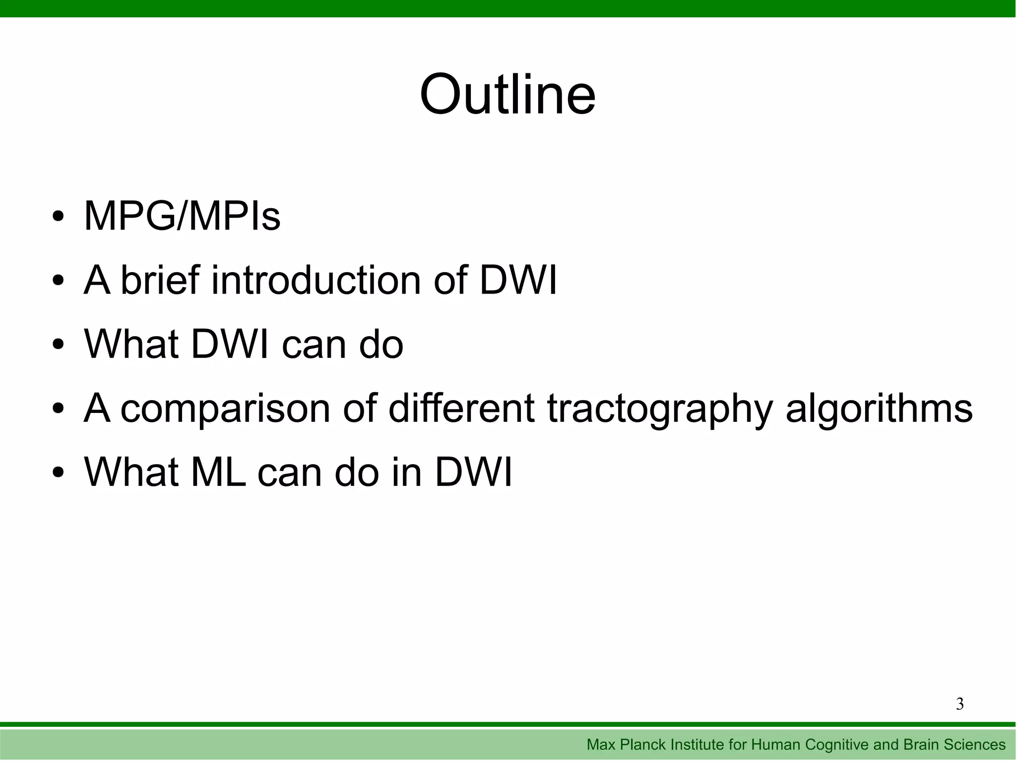 Diffusion MRI, Tractography,and Connectivity: what machine learning can ...