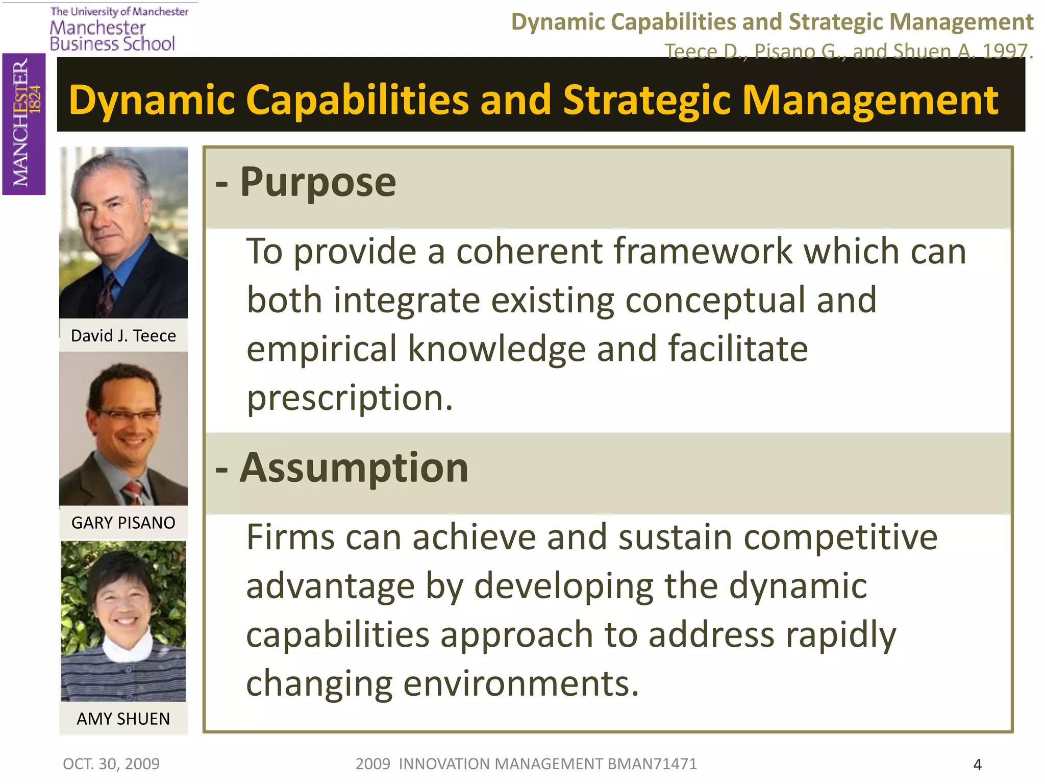 Dynamic Capabilities and Strategic Management | PDF