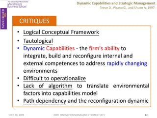 Dynamic Capabilities and Strategic Management | PDF