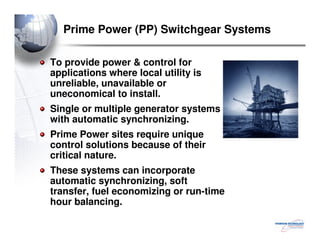 Emergency Generator - Paralleling Switchgear Power Switching Control | PDF