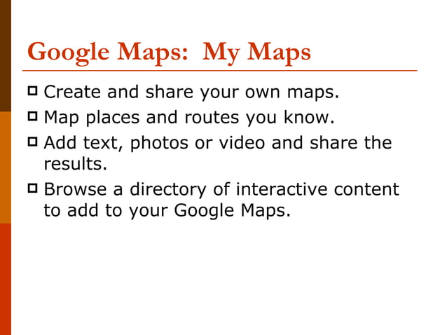 Google Maps Presentation | PPT | Internet | Computing