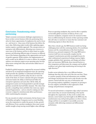 IBM - Delivering Performance Through Continuous Transformation | PDF