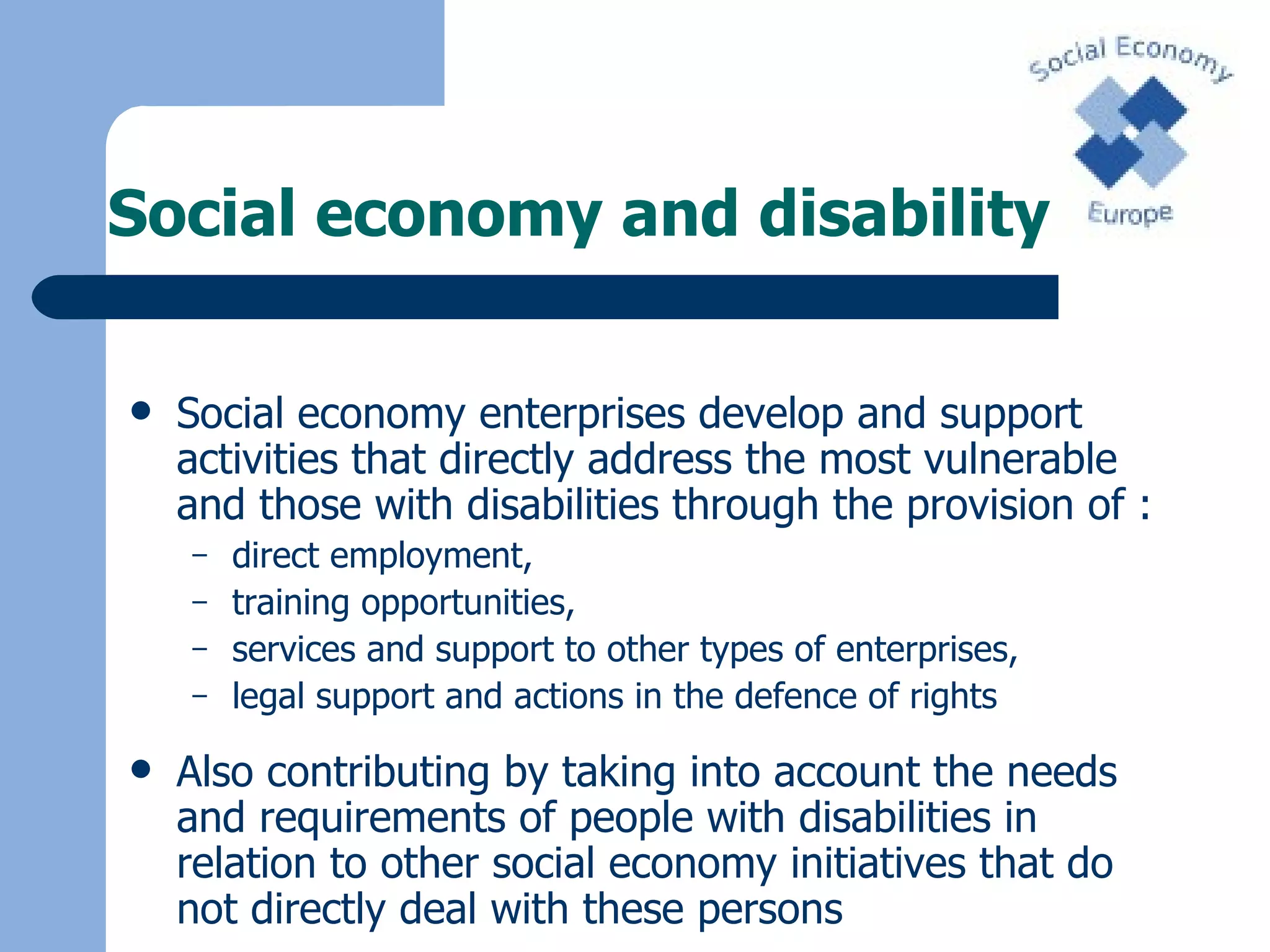 "Creating an inclusive society : Mainstreaming disability based on the ...