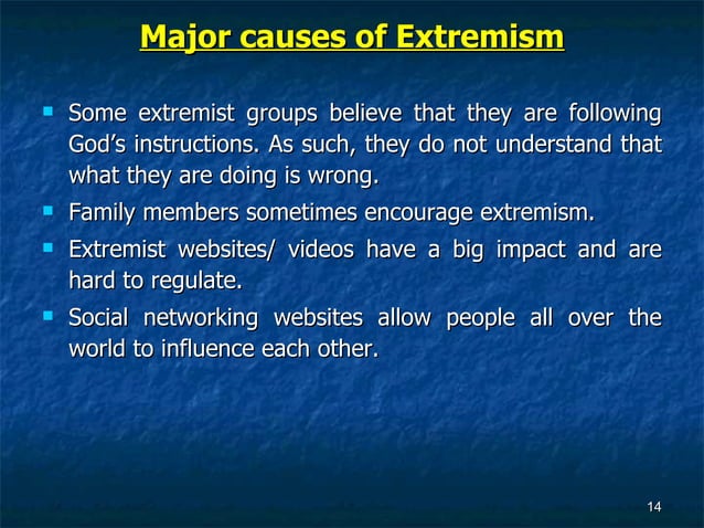 EXTREMISM A GENERAL CONCEPT | PPT