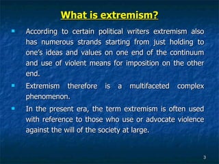 EXTREMISM A GENERAL CONCEPT | PPT