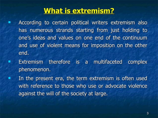 EXTREMISM A GENERAL CONCEPT | PPT